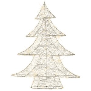 Светящаяся елка Ажурная 60 см 60 теплых белых LED ламп, серебряная ...